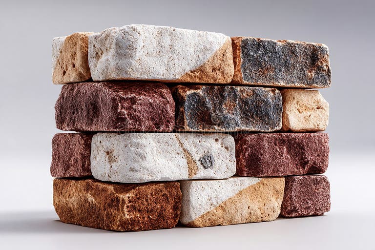 Construction Focus. Construction Material. Stacked Bricks with a Trowel ...