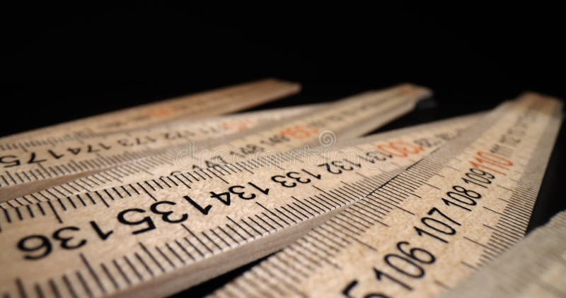 Construction Folding Wooden Measuring Tool Stock Video - Video of ...