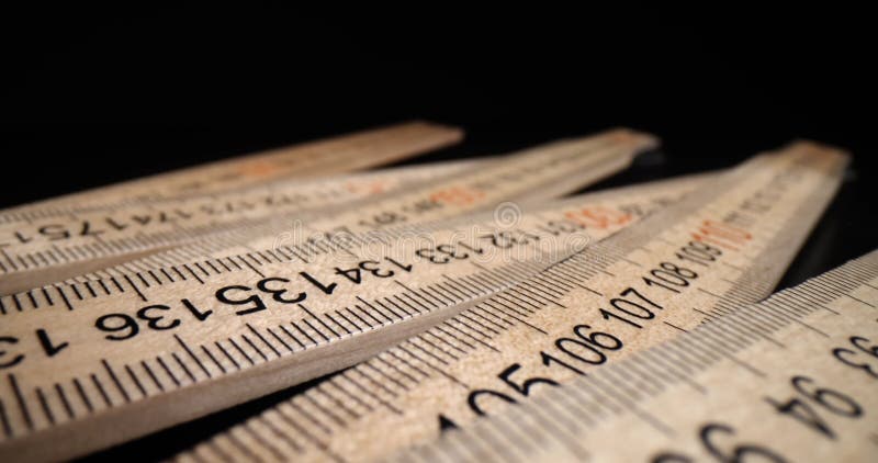 Construction Folding Wooden Measuring Tool Stock Video - Video of ...