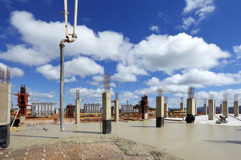 Construction, foundation stock image. Image of concrete - 60177101