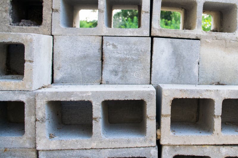 Concrete Blocks For A Commercial Building Stock Image - Image of been ...