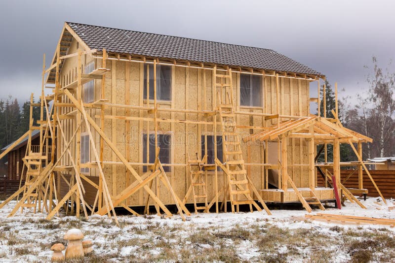 Construction of a Frame House Stock Photo - Image of rural, real: 51721738