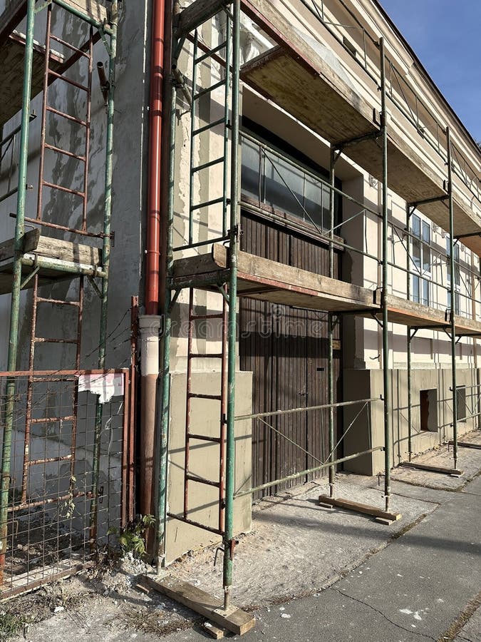 Construction Frame Next To a Building Stock Image - Image of frame ...