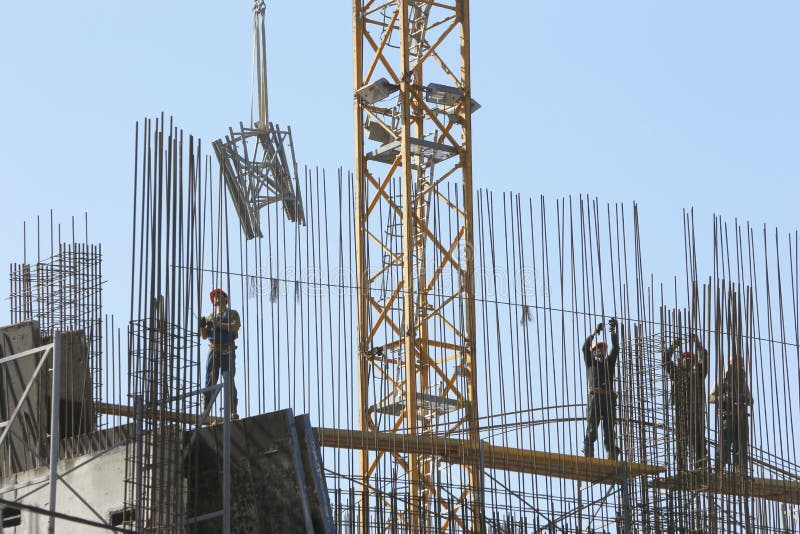 Construction of a Framework of the Building, Moscow Russian Federation ...