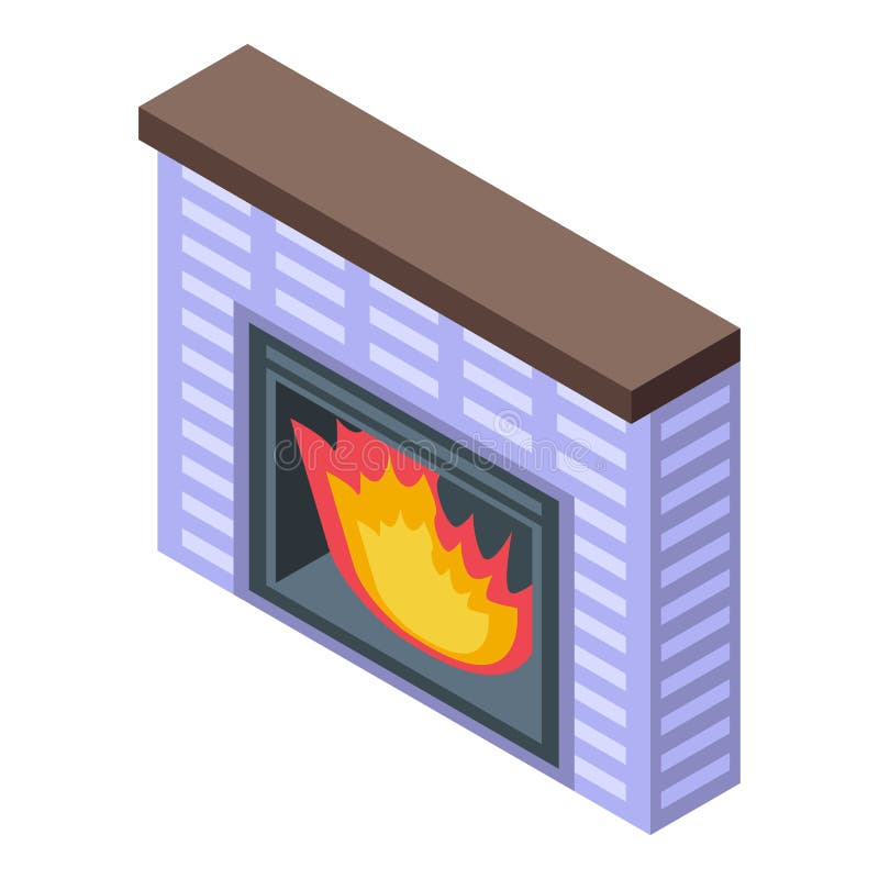 Construction Furnace Icon Isometric Vector. Fire House Stock Vector ...