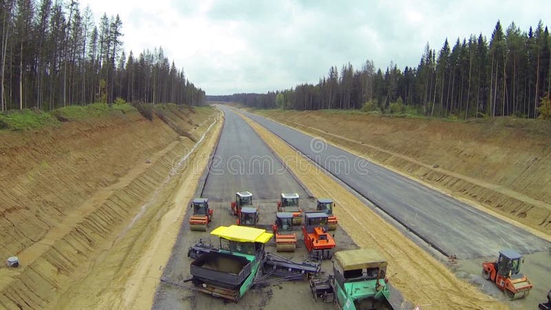 Construction of Future Two-way Highway in Stock Footage - Video of ...