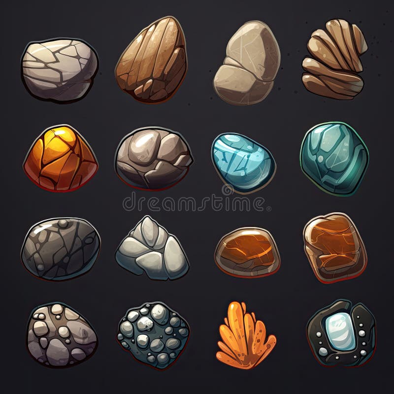 Cracked Games Stone Rock Ai Generated Stock Photo - Image of cracked ...