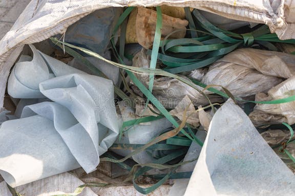 Construction Garbage. Plastic Waste for Recycling. Collection of ...