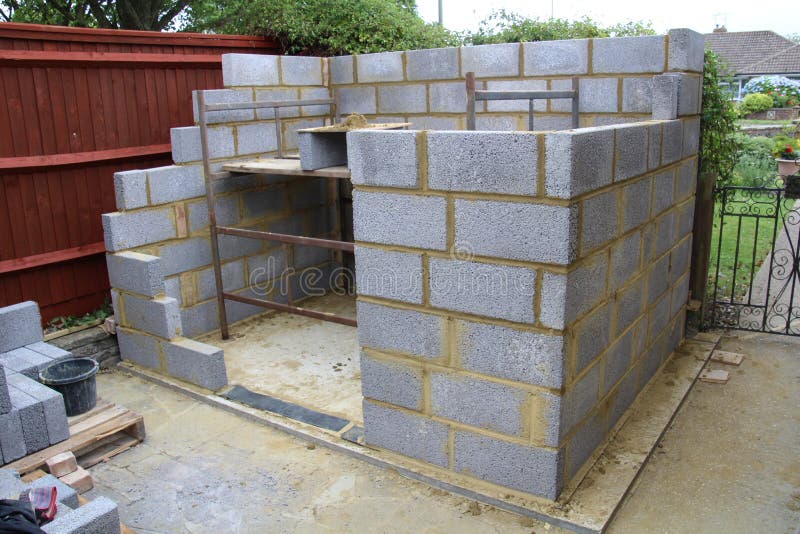 Construction of a Garden Shed Stock Image - Image of construction ...