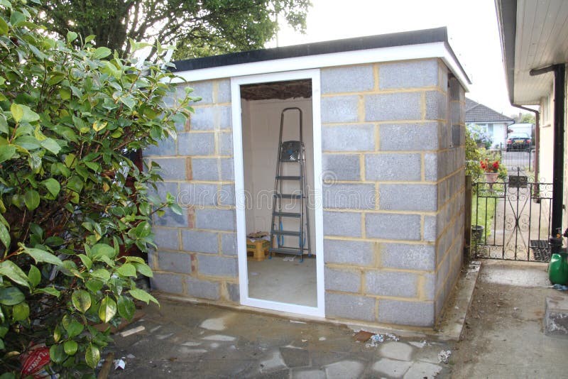 Construction of a Garden Shed Stock Photo - Image of siding, cottage ...
