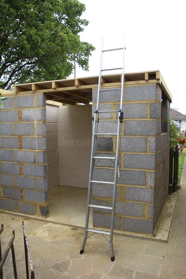 Construction of a Garden Shed Stock Image - Image of construction ...