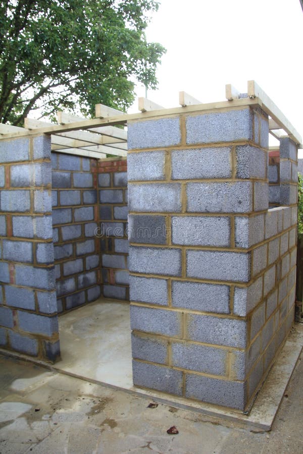 Construction of a Garden Shed Stock Photo - Image of building, wall ...