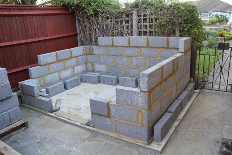 Construction of a Garden Shed Stock Photo - Image of construction ...