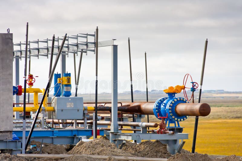 Construction of gas field stock photo. Image of fishing - 78069924