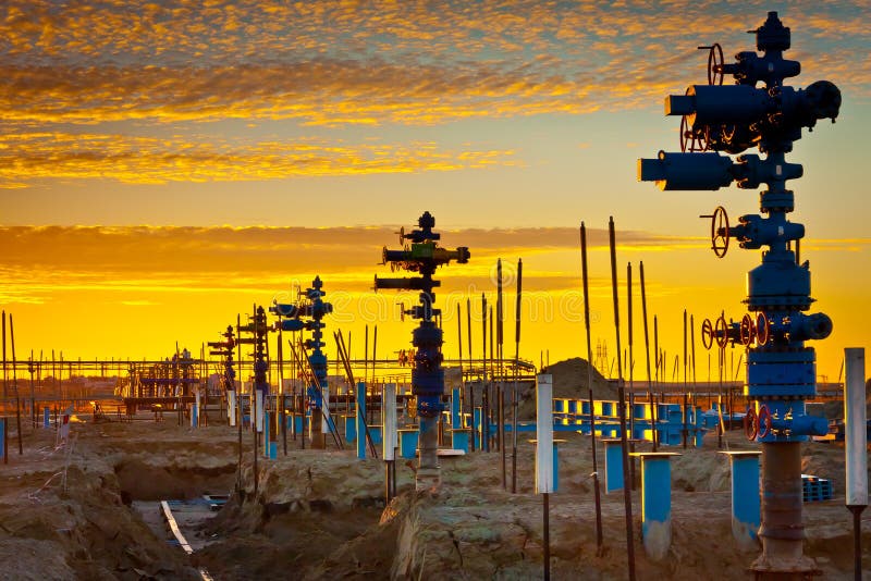 Construction of gas field stock photo. Image of catch - 78069976
