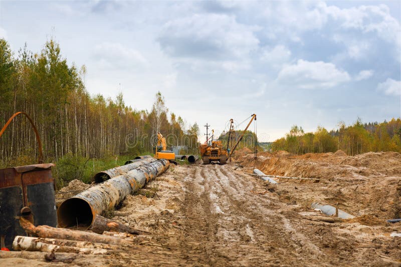 Gas(oil) Pipeline Construction Stock Photo - Image of gaspipeline ...