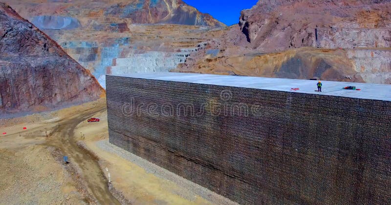 Construction of Geotrel Barriers To Contain Snow Avalanches Stock Image ...