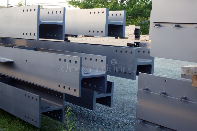 Construction Girder Beams Stack Metal Structure Heap Stock Image ...