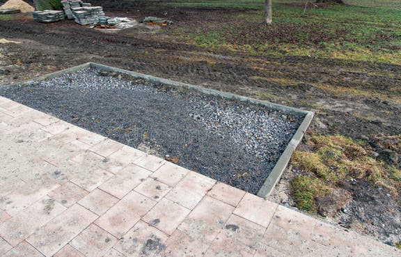 Construction Gravel Basement Pavement Border for Some Architecture ...