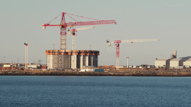 Gravity Based Offshore Platform. Stock Footage - Video of atlantic ...