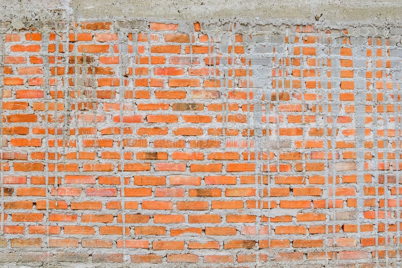Construction of Grunge Brick Wall Background Stock Image - Image of ...