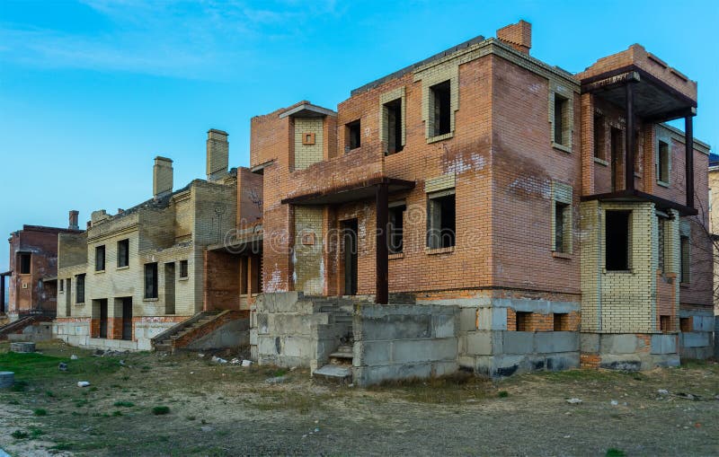 Construction Halted because of the Crisis. Danger of Destruction Stock ...