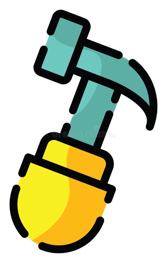Construction hammer, icon stock vector. Illustration of instrument ...
