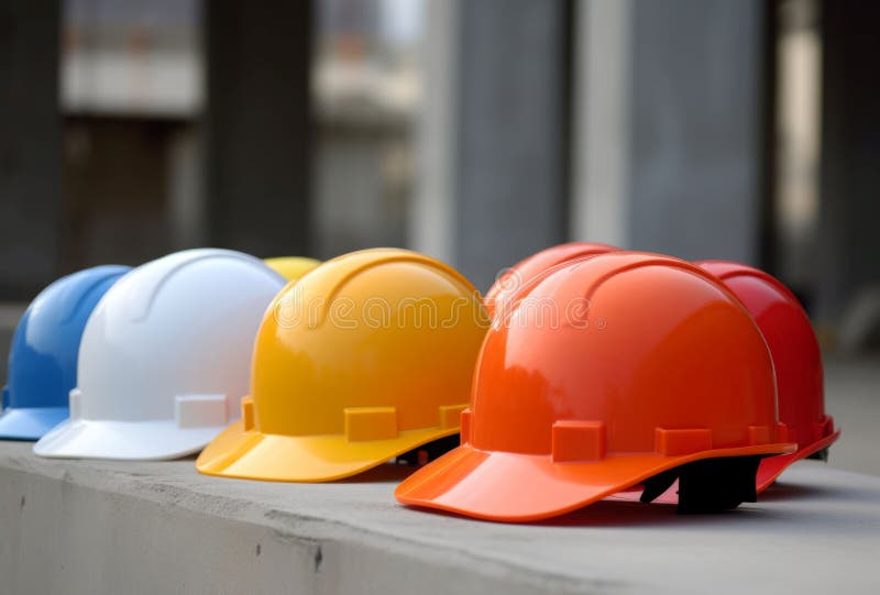 Construction Hats Building. Generate Ai Stock Illustration ...