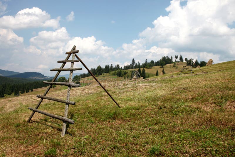 Construction for hay stock image. Image of landscape - 20553711