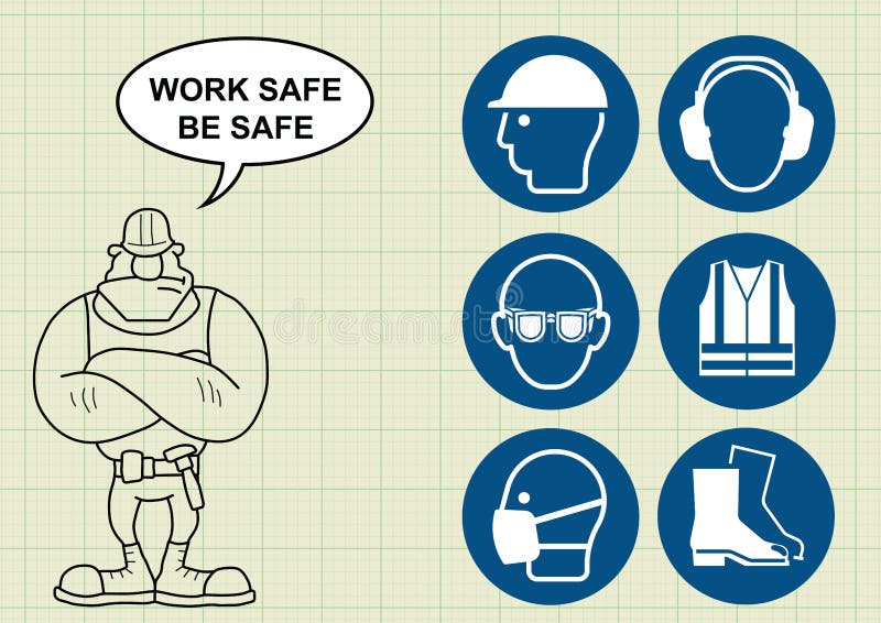 Construction Health & Safety Stock Vector - Illustration of mandatory ...