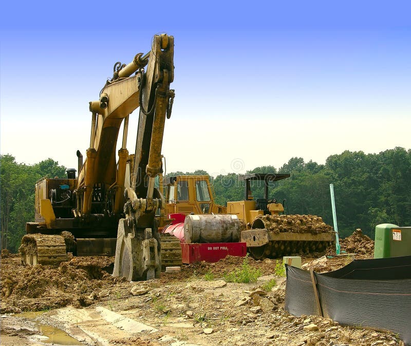 Construction - Heavy Equipment Stock Image - Image of excavate, dirty ...
