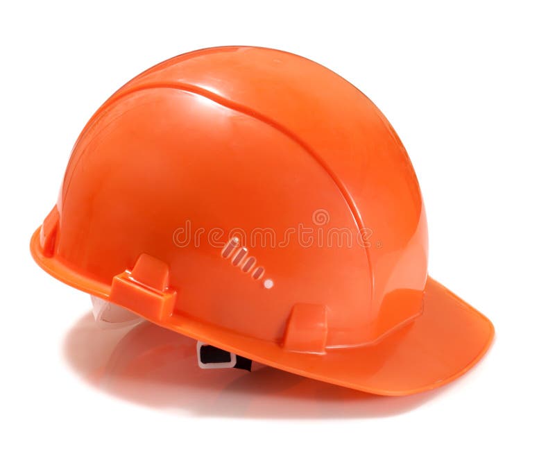 White Construction Workers Hard Hat on White Stock Photo - Image of ...