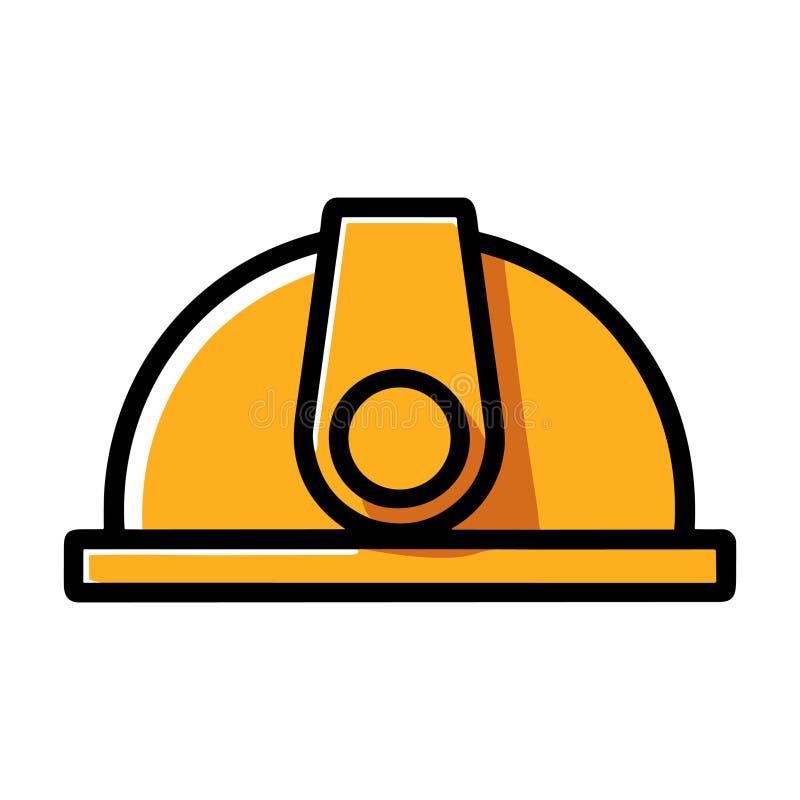 Construction Helmet Icon. Construction Hard Hat Icon. Cartoon Icon of ...