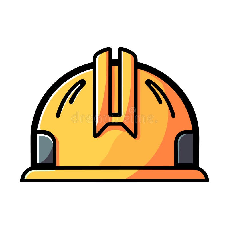 Construction Helmet Icon in Flat Style. Construction Hard Hat Icon ...