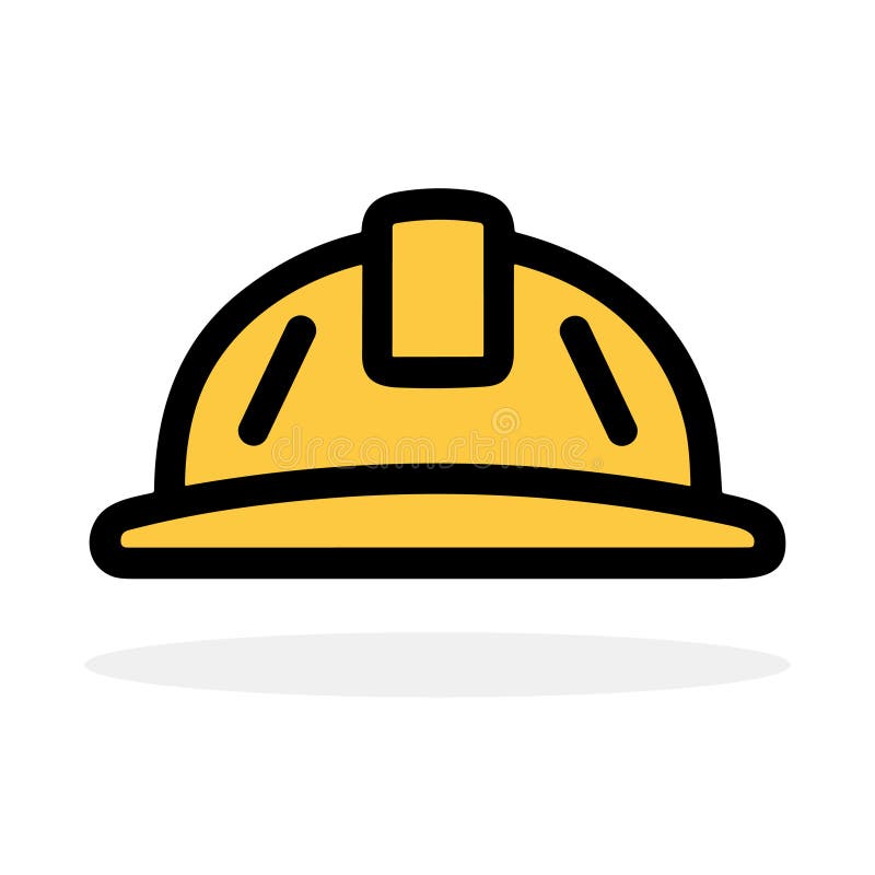 Construction Helmet Icon in Flat Style. Construction Hard Hat Icon ...