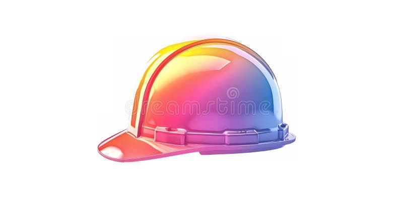 A Construction Helmet Mockup Featuring a Gradient Color Palette ...