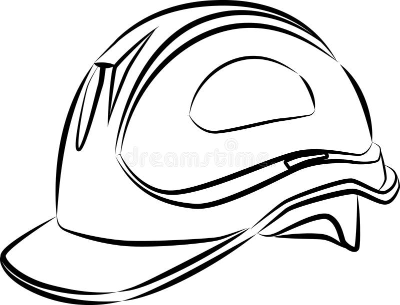 Construction Safety Helmet Icon. Stock Vector - Illustration of ...