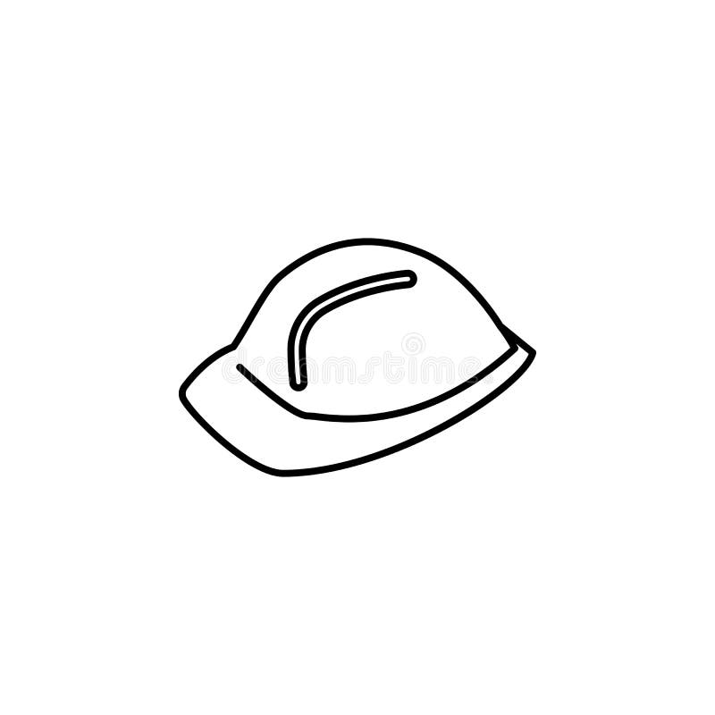 Construction Helmet Outline Icon. Element of Construction Icon for ...