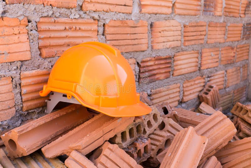 Construction Helmet Safety for Protect Worker Stock Photo - Image of ...