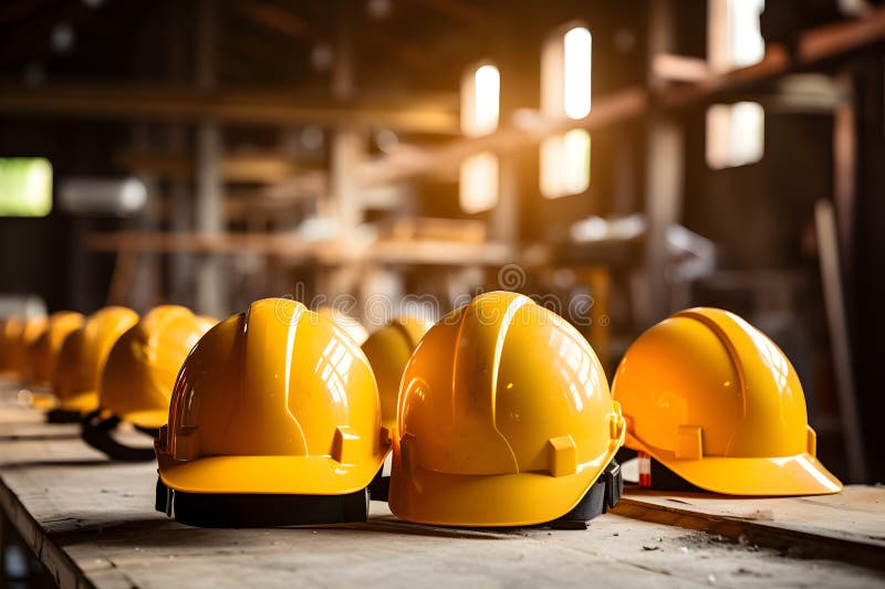 Construction Helmet, Yellow Safety Construction, Protective Headgear ...