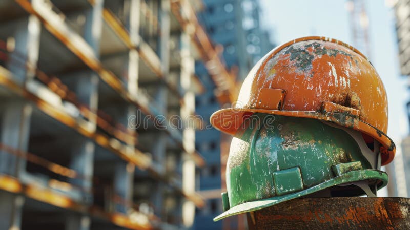 The Construction Helmets. AI Generated Stock Illustration ...