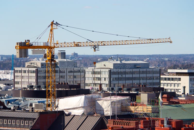 Construction in Helsinki stock image. Image of scene - 30768861