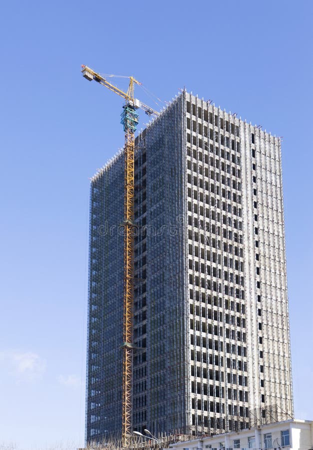 Construction of a High Building Stock Image - Image of asia, windows ...