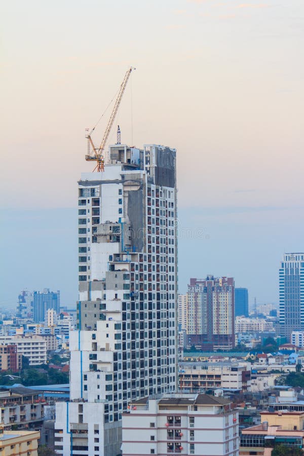 Construction High Building in Central of Bangkok Stock Photo - Image of ...