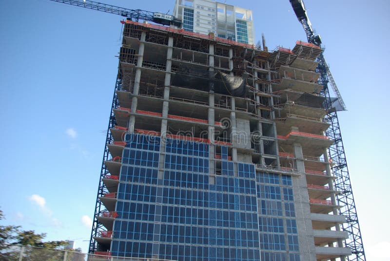 Construction of High Rise stock photo. Image of erection - 2188178