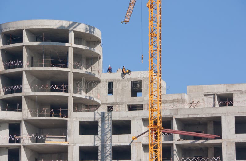 The Construction of High-rise Building Editorial Photography - Image of ...