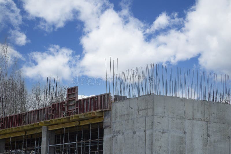 Construction of a High-rise Building.the Foundation of the Building ...