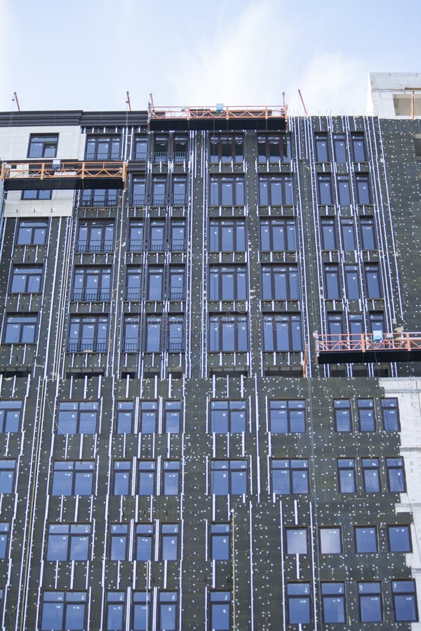 Construction of a High-rise Building. Repair, Construction. Close Up ...