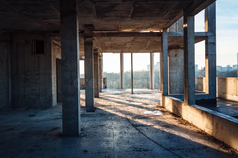Construction of a High-rise Building. the Construction Site Stock Photo ...