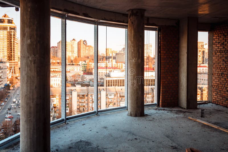 Construction of a High-rise Building. Construction Site in the City ...